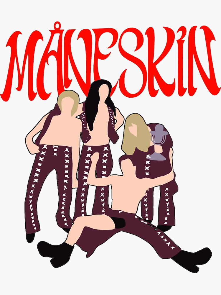 " maneskin" Sticker for Sale by steve-12 | Redbubble