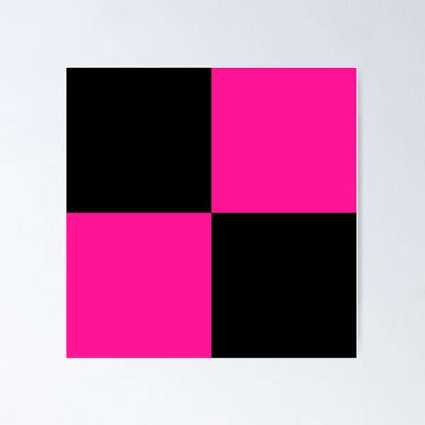 "black deeppink checkered" Poster by Falko Follert | Redbubble