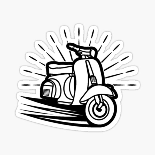 "Scooter Classic Style" Sticker for Sale by PoleGumi | Redbubble
