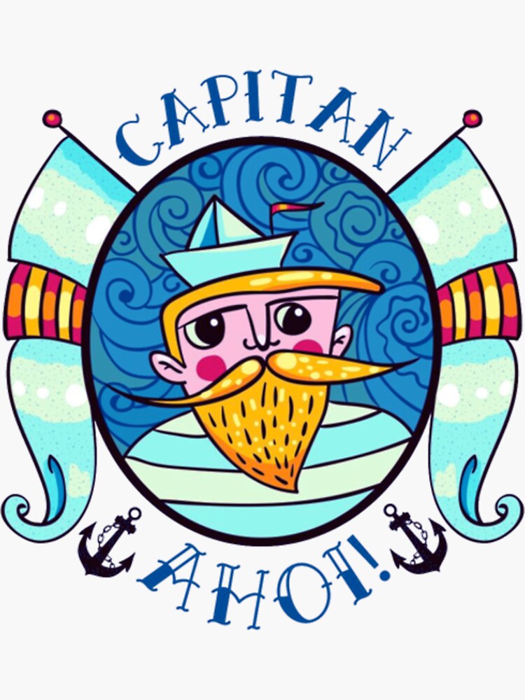 "Seaman With A Lighthouse In The Style" Sticker for Sale by PoleGumi ...