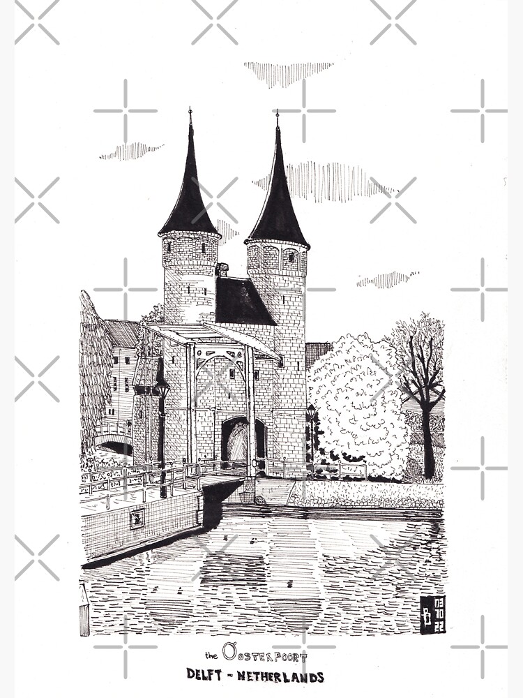 "Oosterpoort Delft Netherlands - Eastern Gate Delft City Travel Art ...