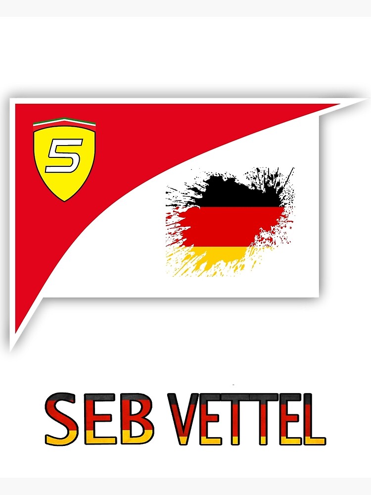 "Seb - Logo" Poster by F1Exclusive | Redbubble