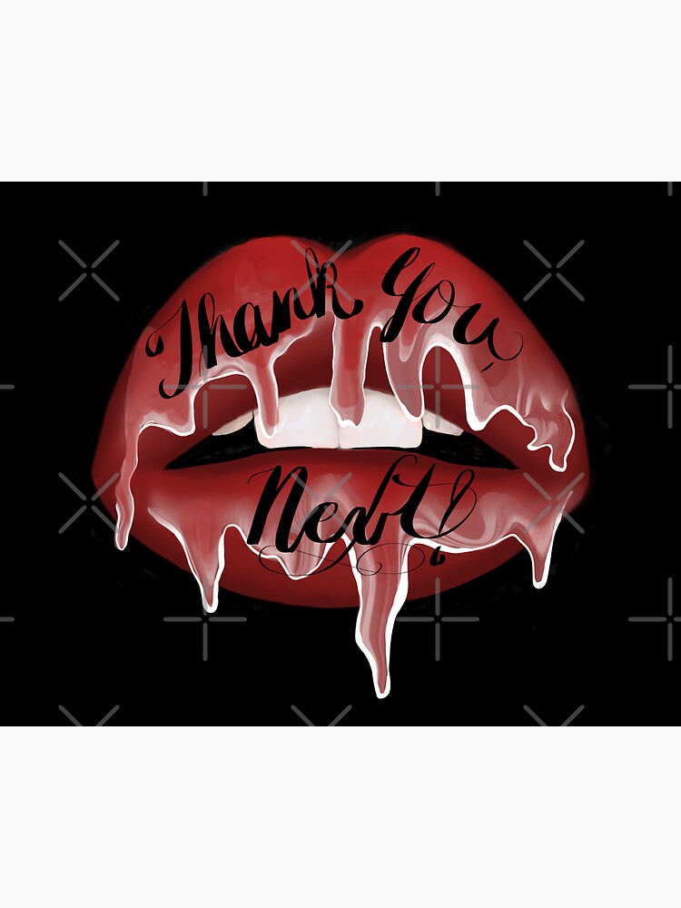 "Thank you, next " Sticker for Sale by lowercasej | Redbubble