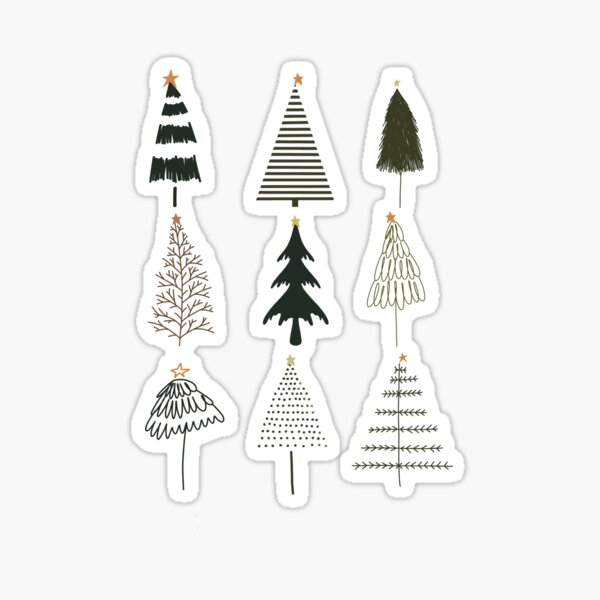"Minimalist Trees" Sticker for Sale by Nebatsang | Redbubble