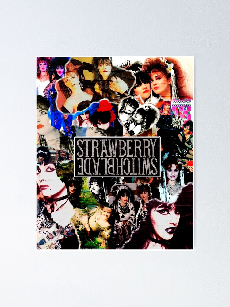 "Strawberry Switchblade Collage Goth 80s" Poster by Llamenba | Redbubble