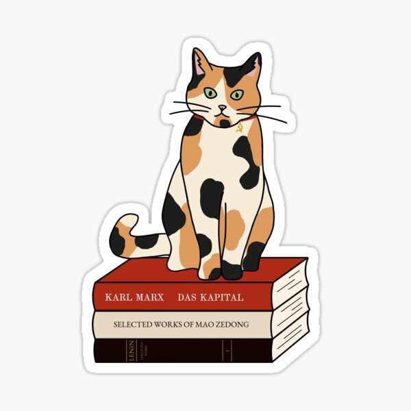 "My cat is a communist | Calico Cat" Sticker for Sale by ...