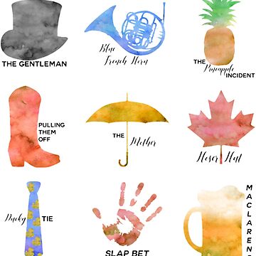 "HIMYM Symbols " Sticker for Sale by charm95 | Redbubble