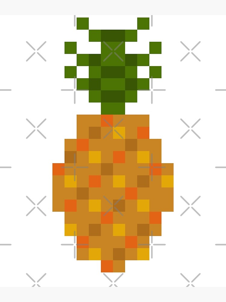 "Funny & Cute Pineapple - 8 Bit, low poly, pixel" Poster for Sale by ...