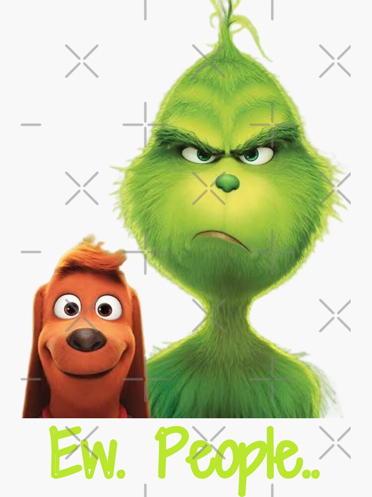" Grinch Ew people" Sticker for Sale by Brindom | Redbubble