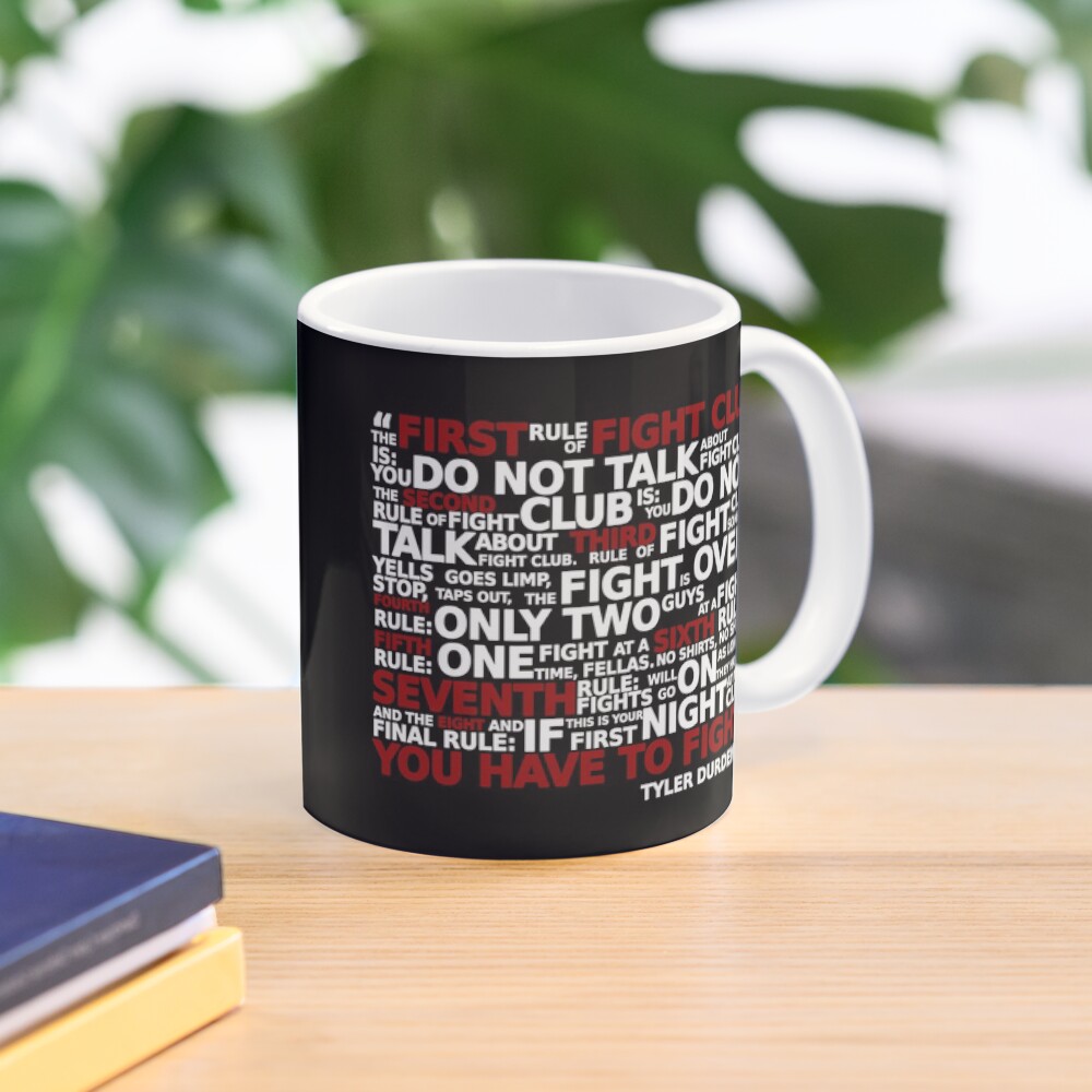 "Fight Club Rules" Coffee Mug for Sale by VBArtSegnalibri | Redbubble