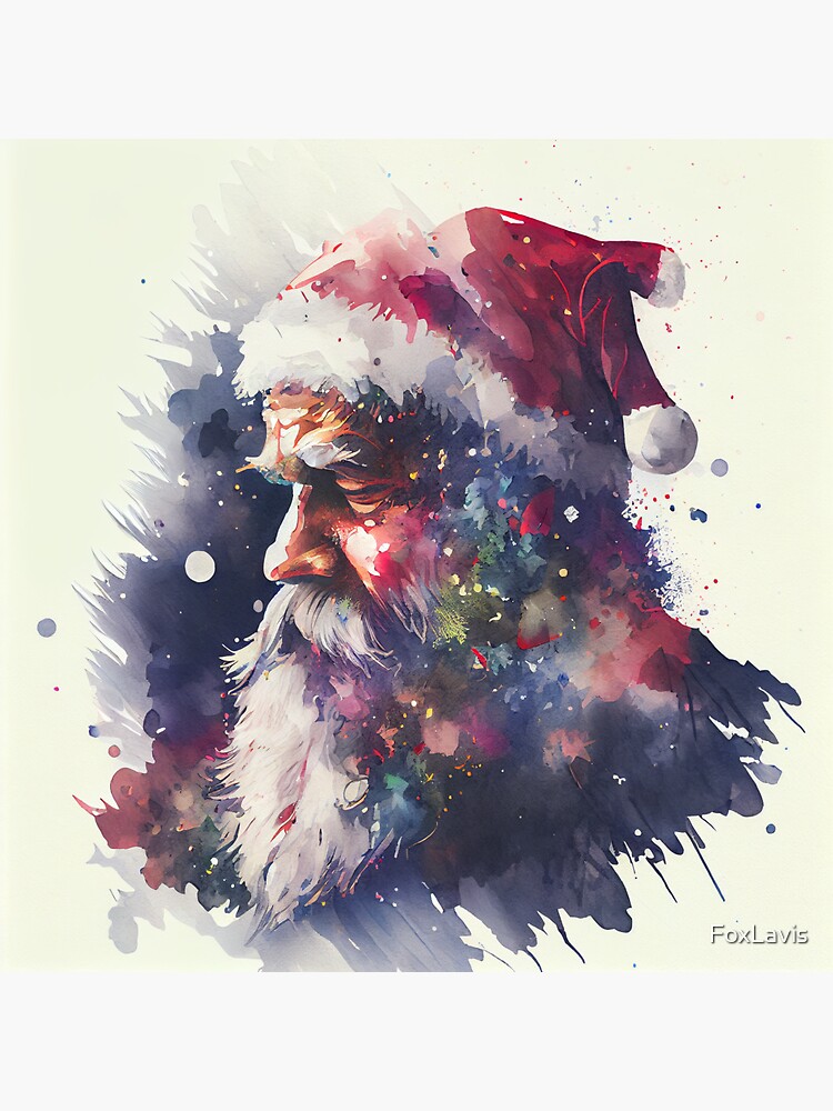 "Sad santa claus" Sticker for Sale by FoxLavis | Redbubble