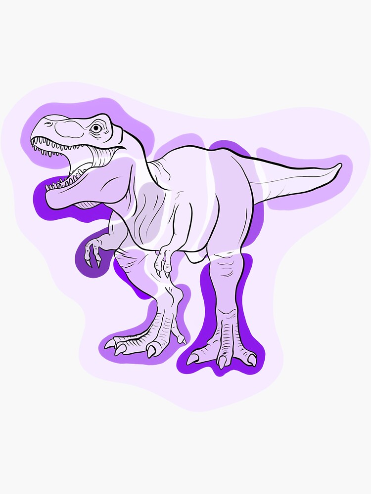 "Timothy the Purple Tyrannosaurus Rex" Sticker for Sale by ...
