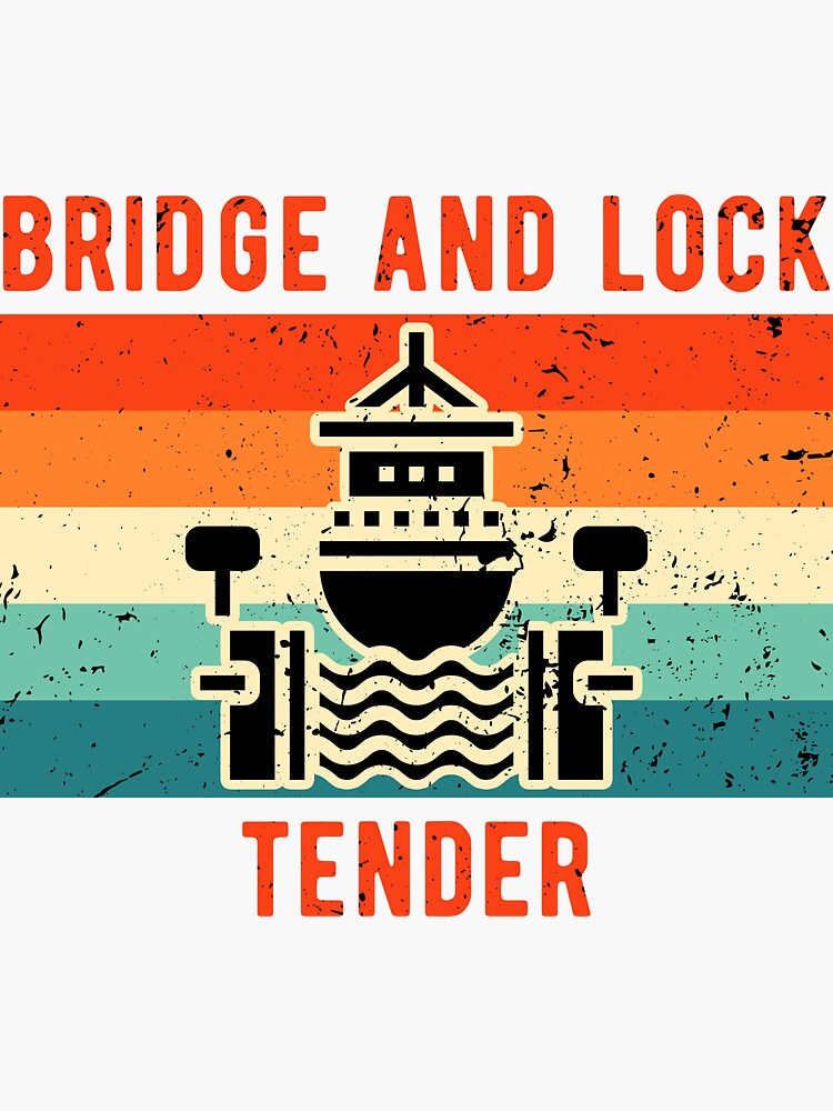 "Bridge and Lock Tender Retro Vintage" Sticker for Sale by NestaReign ...