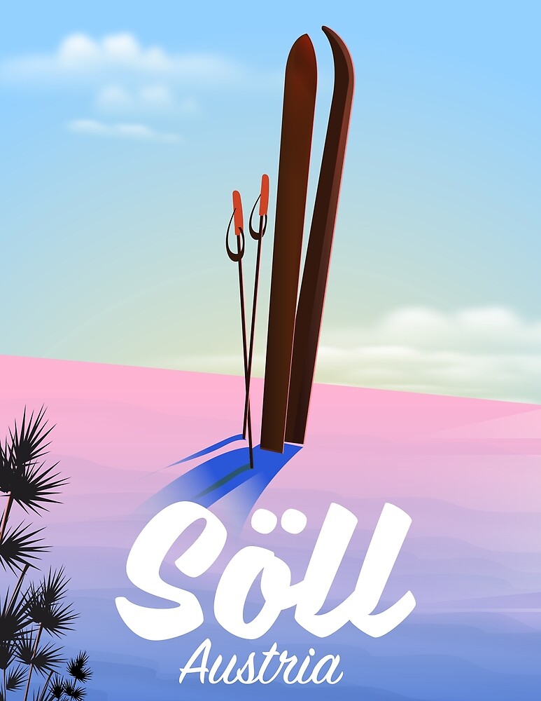 "Söll, Austria Ski travel poster" by Nicholas Greenaway | Redbubble