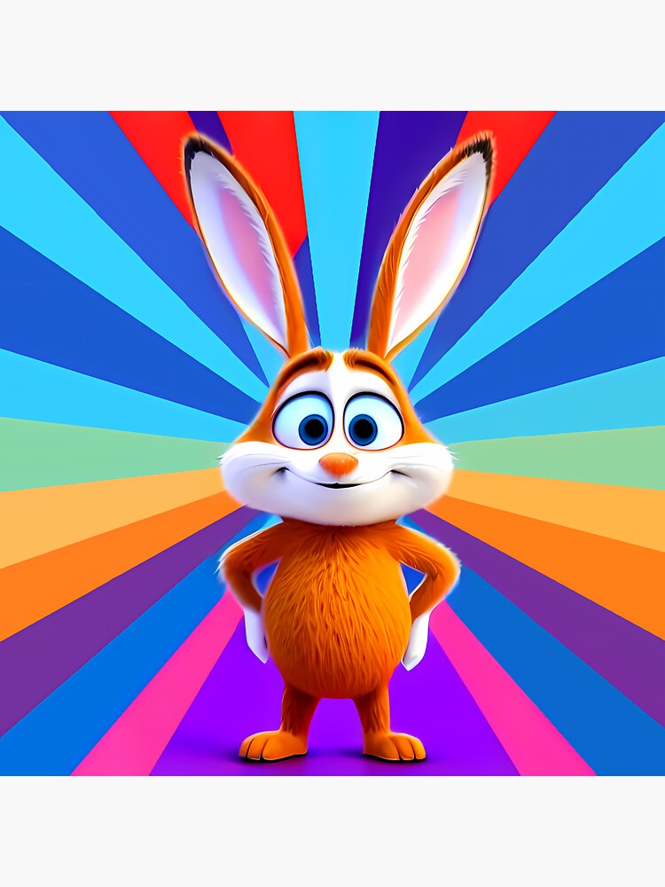 "Cute Bunny Rabbit - Flip" Sticker for Sale by LuliandFriends | Redbubble