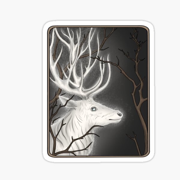 "White Stag. Deer Spirit Animal" Sticker for Sale by TasiaZenzura ...