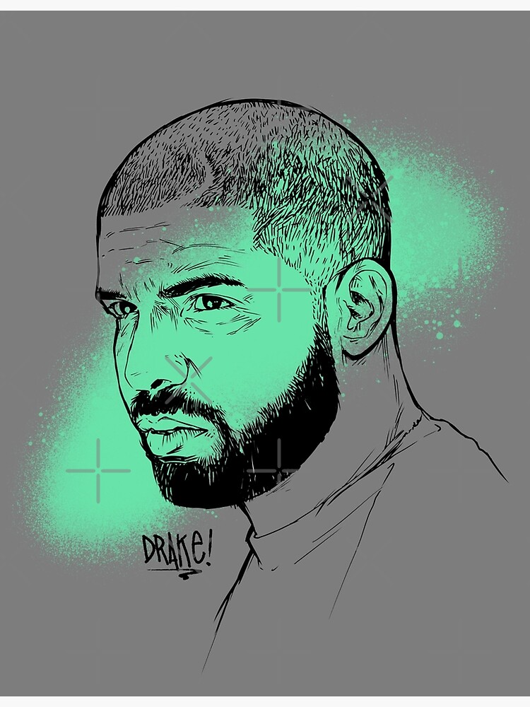 "Drake Portrait Sketch Drawing " Poster for Sale by BasicLee | Redbubble