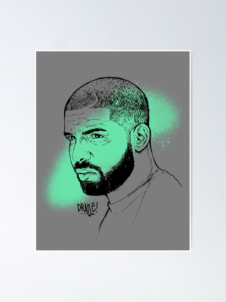 "Drake Portrait Sketch Drawing " Poster for Sale by BasicLee | Redbubble