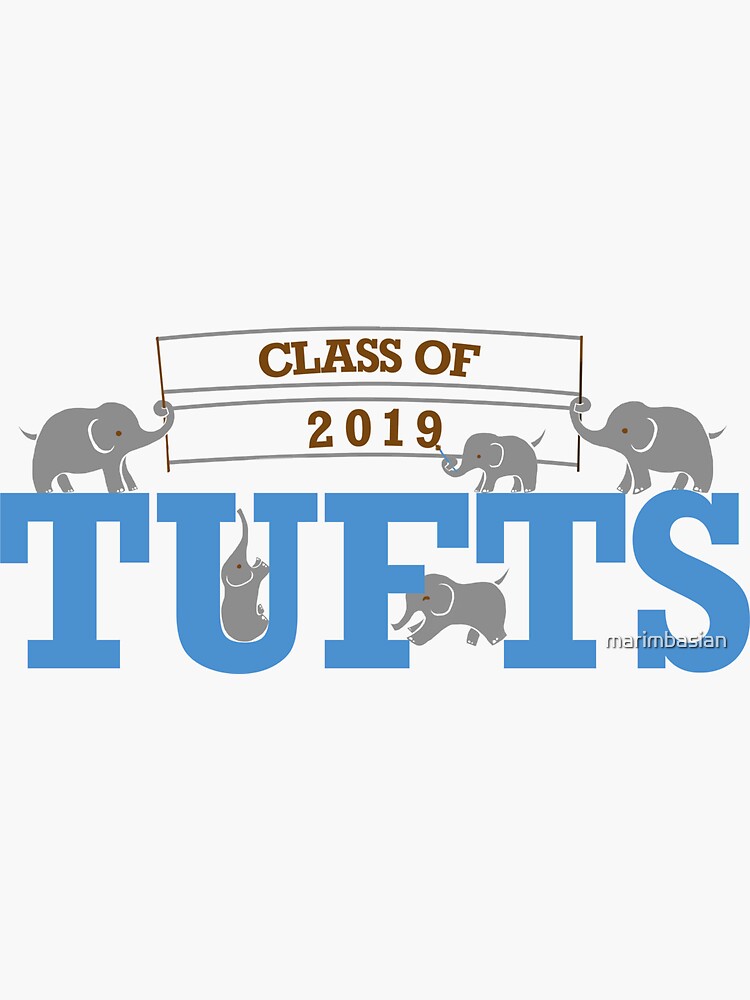 "Tufts 2019 - Flag" Sticker for Sale by marimbasian | Redbubble