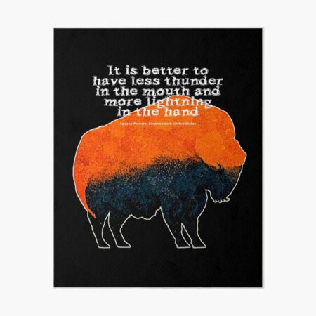 "Native American Proverbs: "It is better to have less thunder in the ...