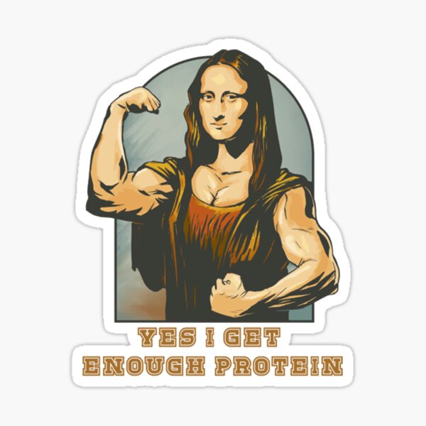 "Yes I Get Enough Protein " Sticker for Sale by justu- | Redbubble