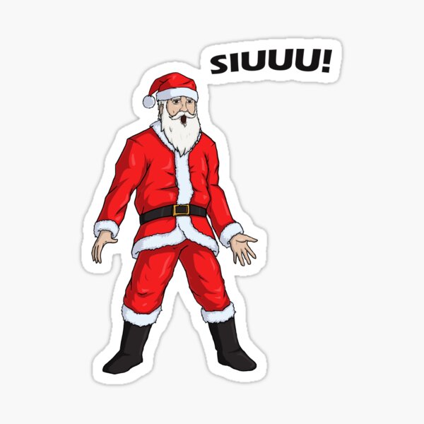 "Santa Cristiano SIUUU / CR7 celebration" Sticker for Sale by Jokel-art ...