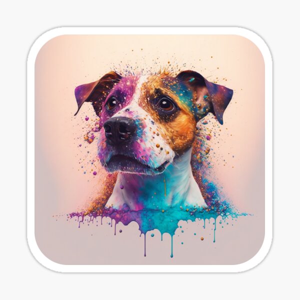 "Jack Russell Dog" Sticker for Sale by flowinglobe | Redbubble