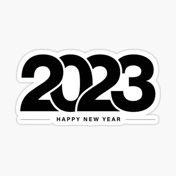 "2023 Happy New Year" Sticker for Sale by Mahe-Art | Redbubble