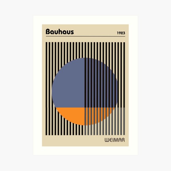 "Bauhaus Design Exhibition poster, from 1923. Classic vintage style ...