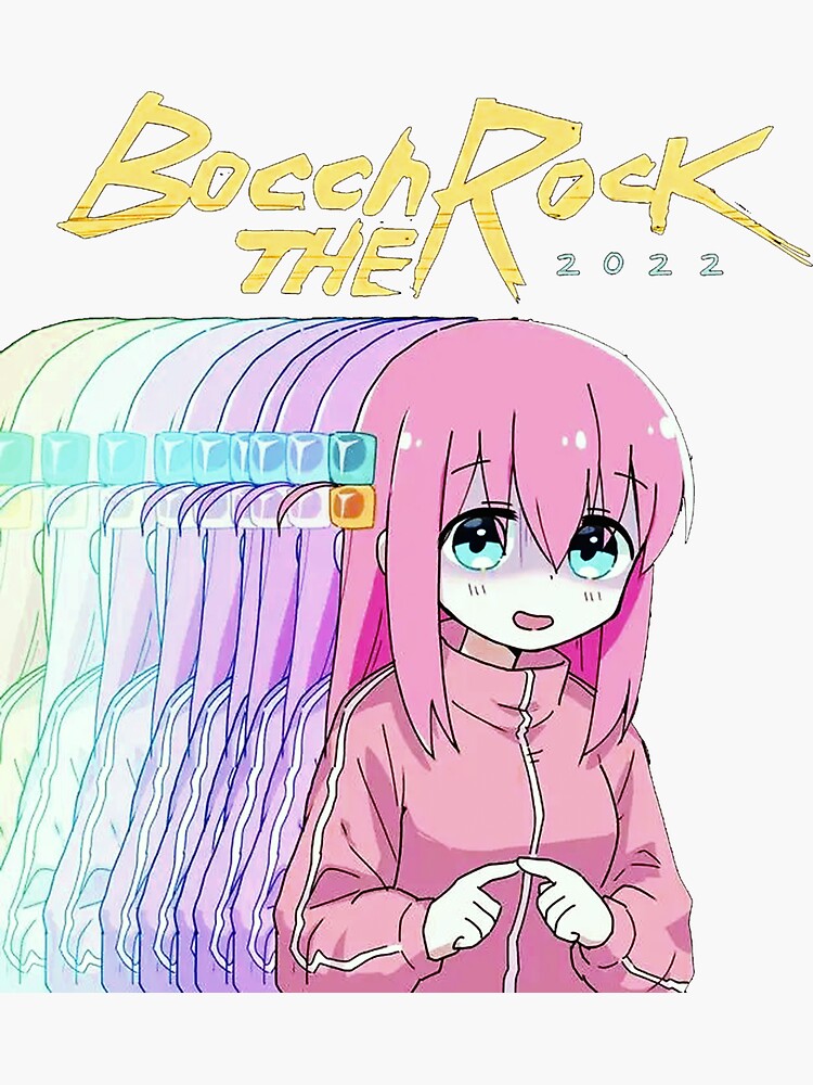 Pegatina «Bocchi La Roca! Hitori Gotou con una referencia cyberpunk» de ...