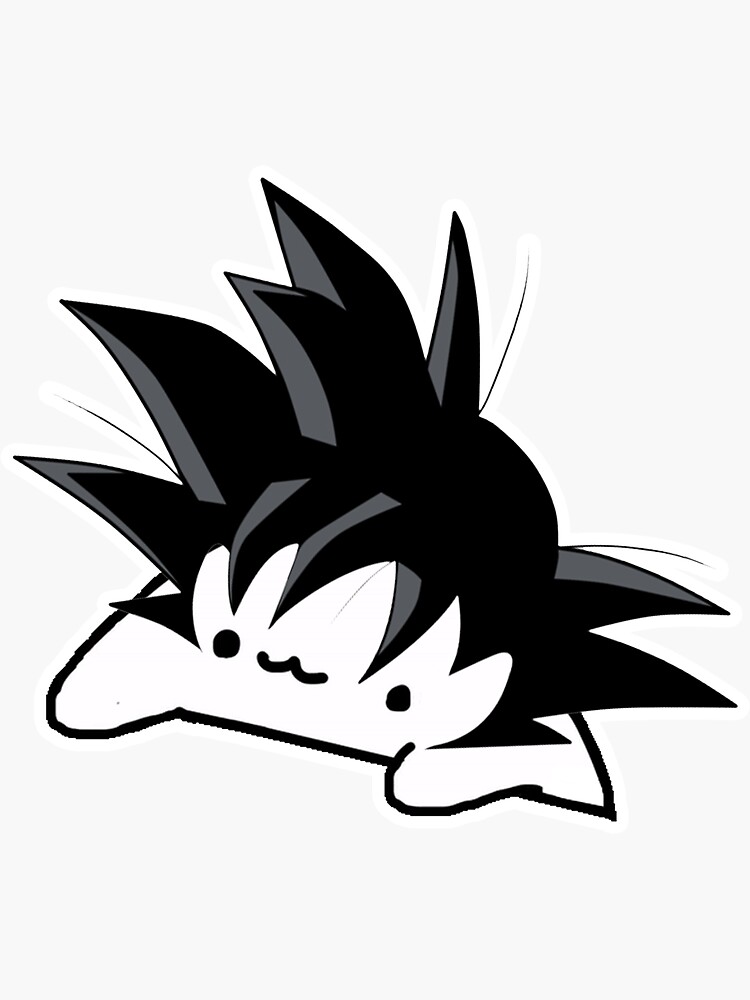 " Bongo cat goku" Sticker for Sale by MIAO CHECK ⭐⭐⭐⭐⭐ | Redbubble