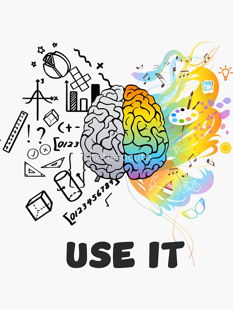 Use Your Brain Sticker For Sale By Thatissocute Redbubble