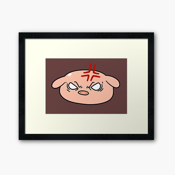 "Angry Pig Face" Framed Art Print for Sale by SaradaBoru | Redbubble
