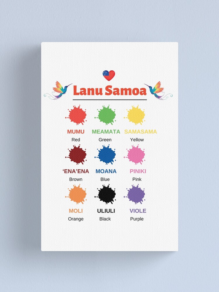 " Samoan Colors Wall Art, Samoan Culture and Samoan Language" Canvas ...