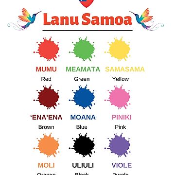 " Samoan Colors Wall Art, Samoan Culture and Samoan Language" Greeting ...