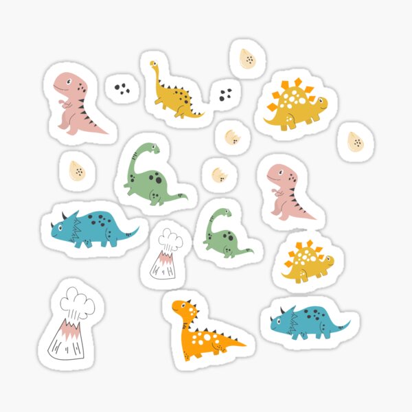"Cute Dinosaurs " Sticker for Sale by HAwarda | Redbubble