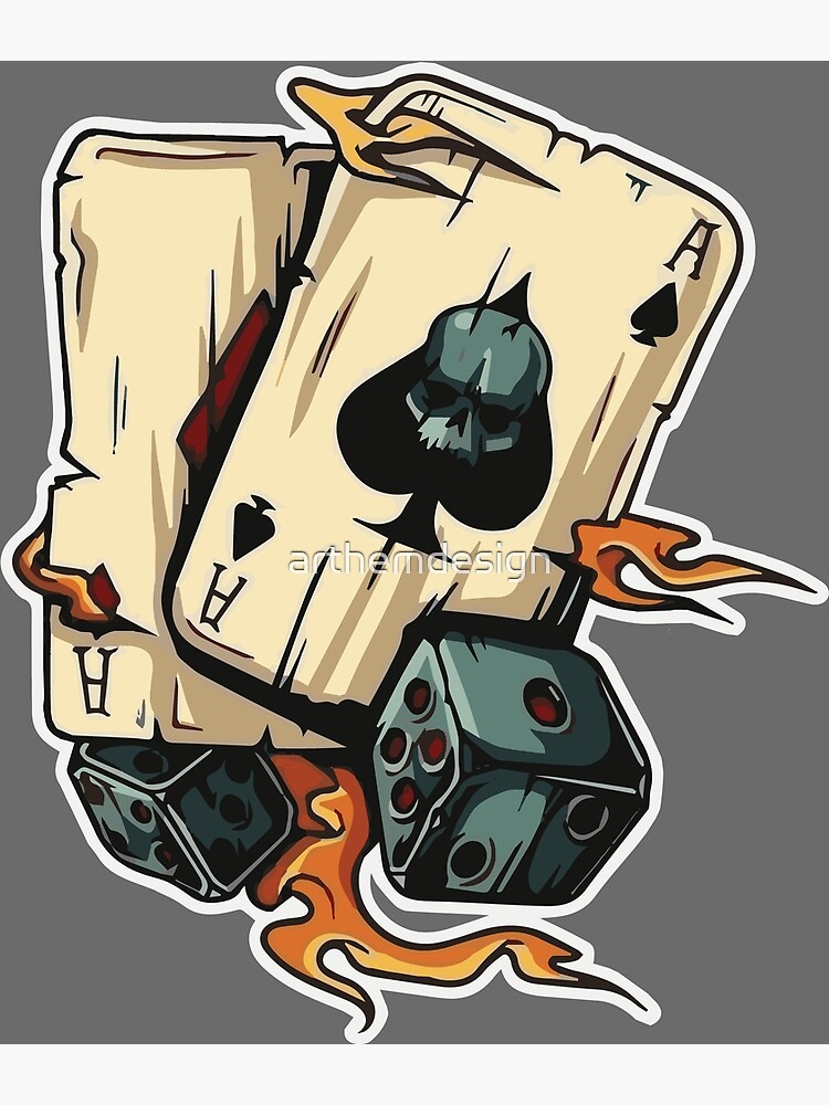 "DICE DECAL AND GAMBLING ACE" Poster for Sale by arthemdesign | Redbubble