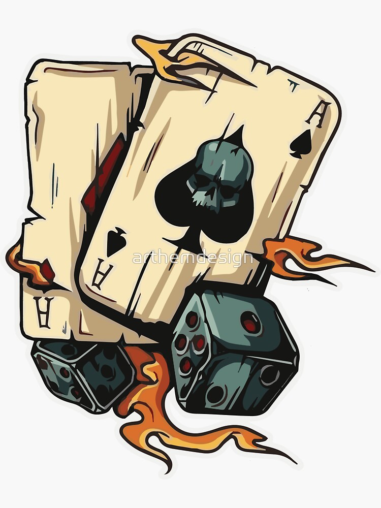 "DICE DECAL AND GAMBLING ACE" Sticker for Sale by arthemdesign | Redbubble