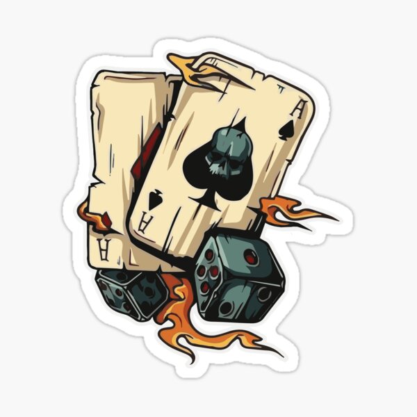 "DICE DECAL AND GAMBLING ACE" Sticker for Sale by arthemdesign | Redbubble