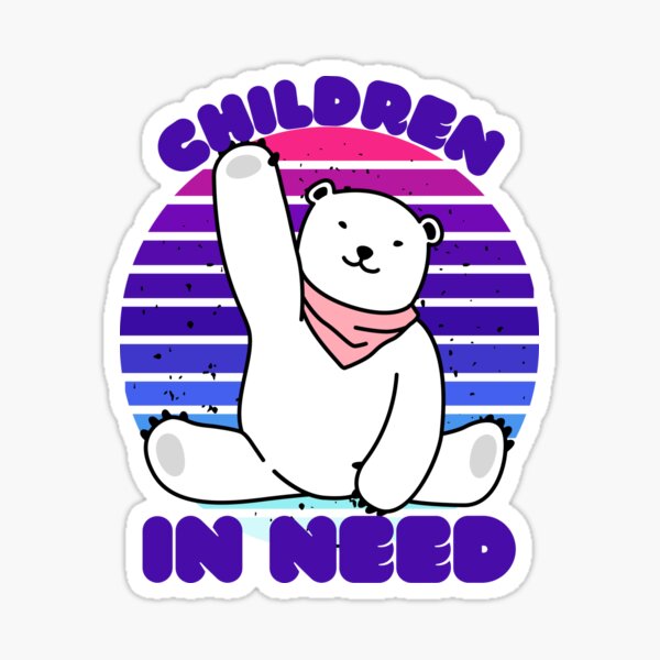 "childrens in need pudsey bear" Sticker for Sale by NoorMelouk | Redbubble