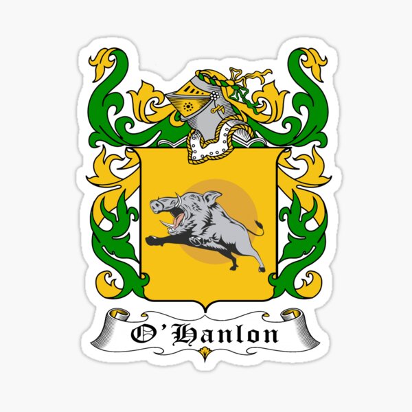 "O’HANLON FAMILY CREST" Sticker for Sale by CathalDevlin | Redbubble