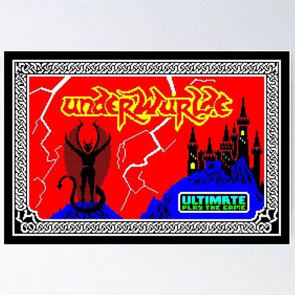 "UnderWurlde ZX Spectrum Retro Loading Screen Game 1980s" Poster for ...