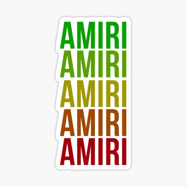 "Amiri, Amiri " Sticker for Sale by petglow | Redbubble