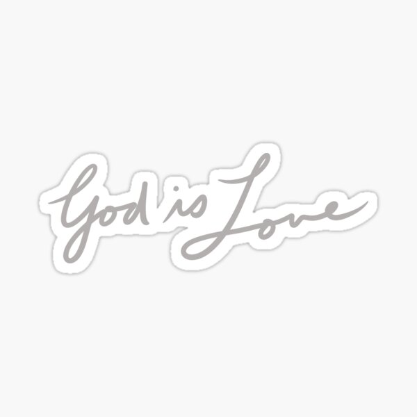 "God is Love Design Calligraphy with white text with Red Background ...