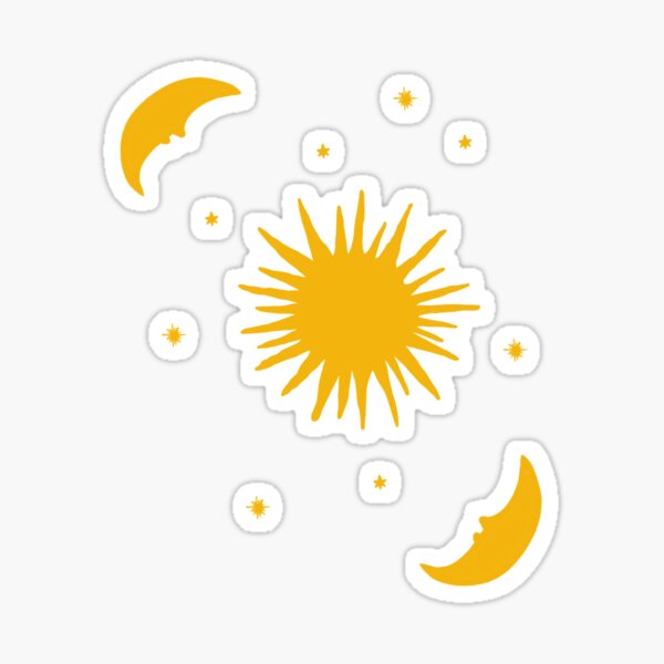 " sun moon and stars" Sticker for Sale by Mermaidssparkle | Redbubble