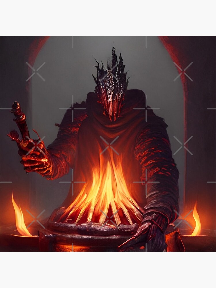 "Demon Standing Over Bonfire" Poster for Sale by Rannulfr | Redbubble