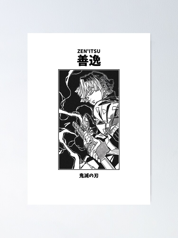 "Zenitsu Agatsuma Kimetsu no Yaiba" Poster for Sale by KMSbyZet | Redbubble