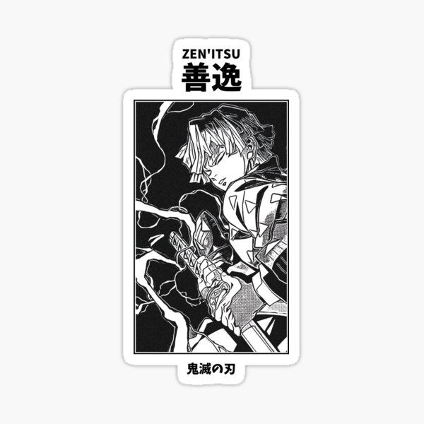 "Zenitsu Agatsuma Kimetsu no Yaiba" Sticker for Sale by KMSbyZet ...