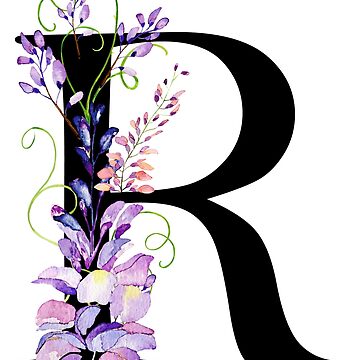 "Letter R with flowers" Sticker for Sale by Mrs. Tara | Redbubble