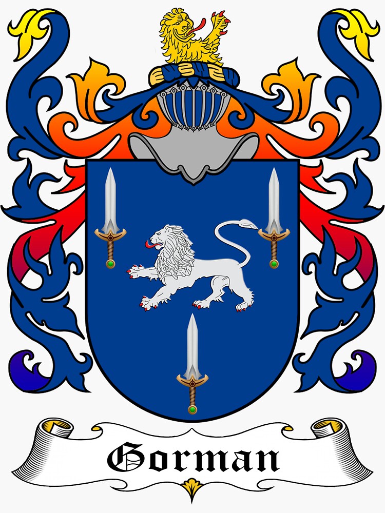 "GORMAN FAMILY CREST" Sticker for Sale by CathalDevlin | Redbubble